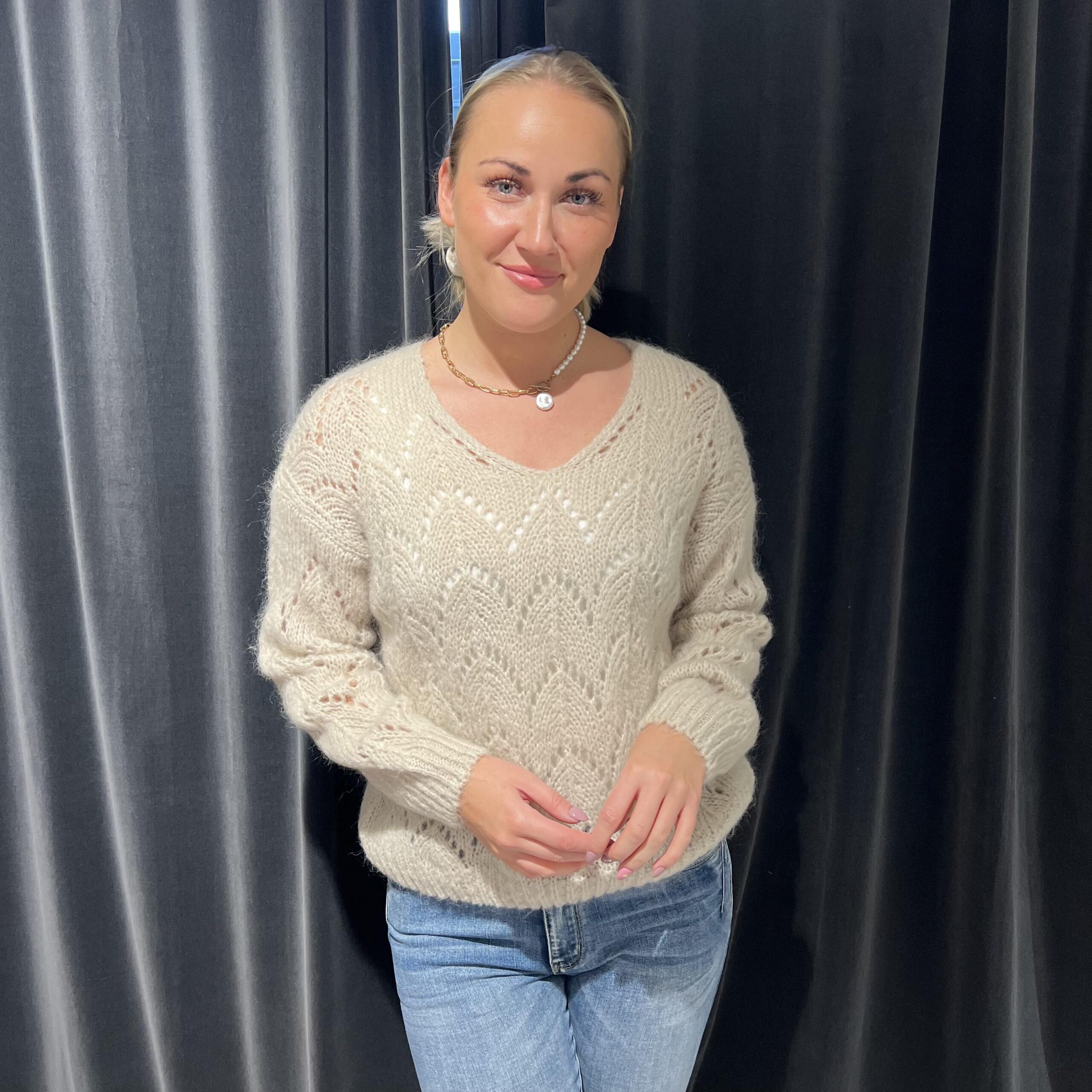 Sif knit sand - Louise-viborg